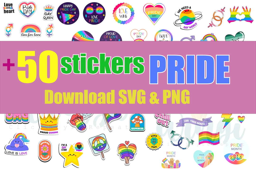 Archivo Digital Para Imprimir / Svg & Png CLIPART Pride / Stickers ...