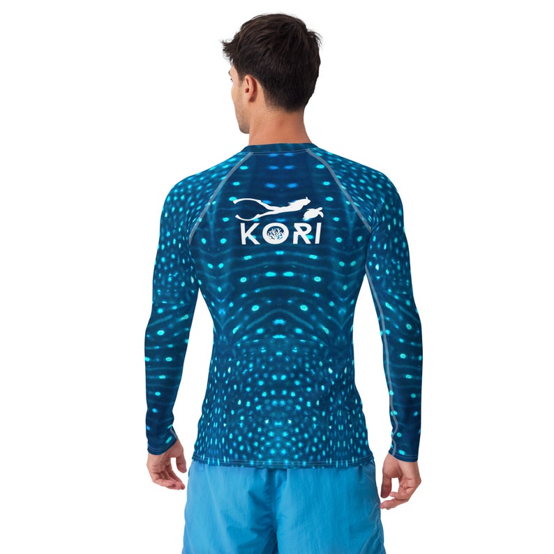 Whale Shark Mens Rash Guard, Long-sleeve Swimwear, Sun Protective Top ...