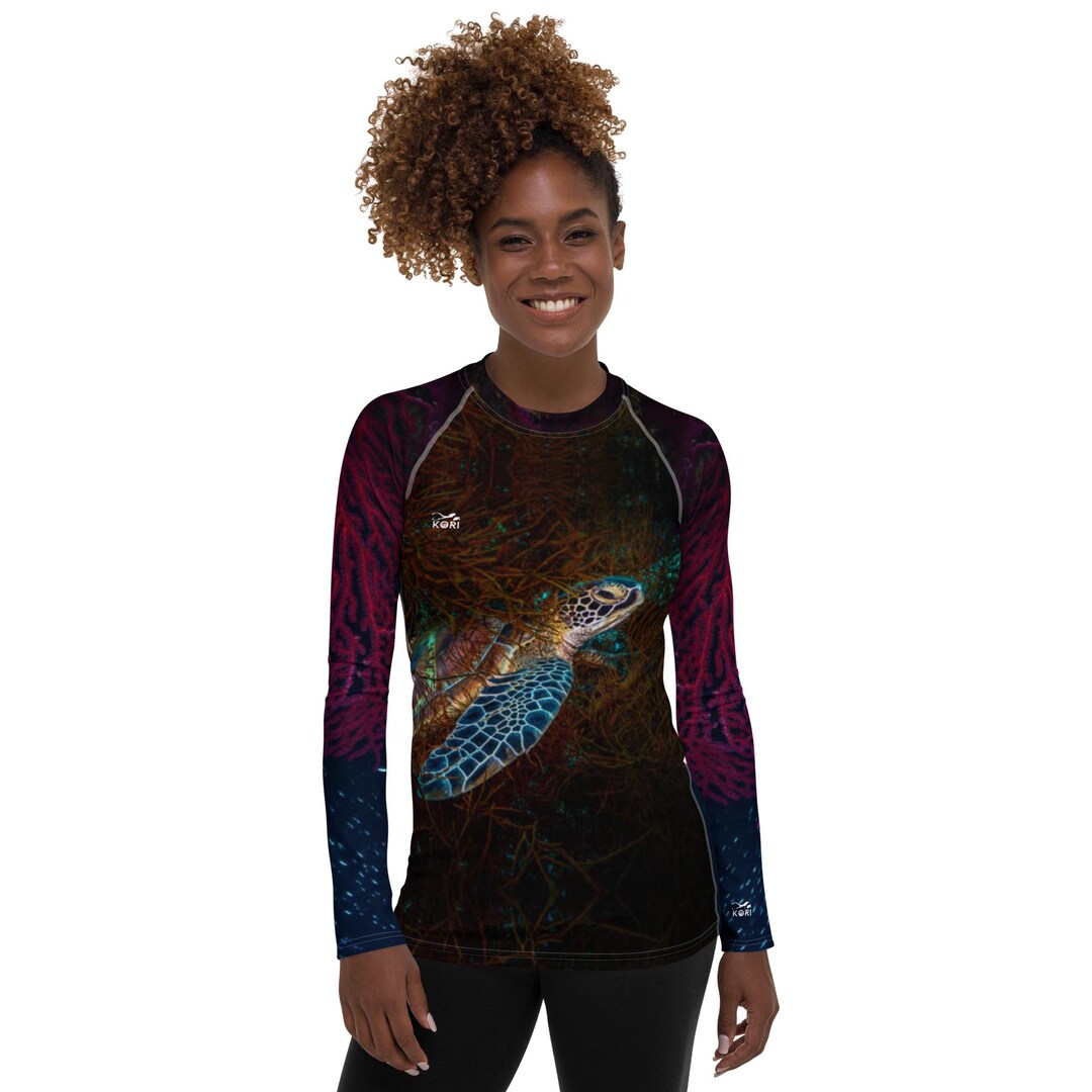 Red Seas Womens Rash Guard, Long-sleeve, UPF, Sun Protective, Sea ...