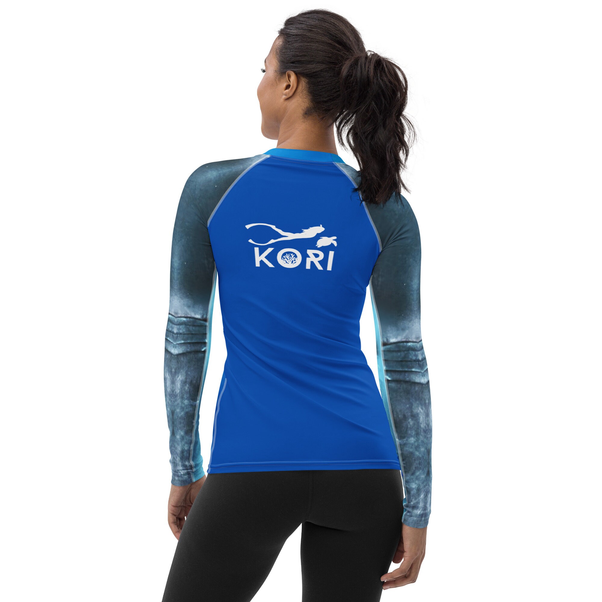 Great White Shark Womens Rash Guard, UPF Long-sleeve Shirt, Ocean ...