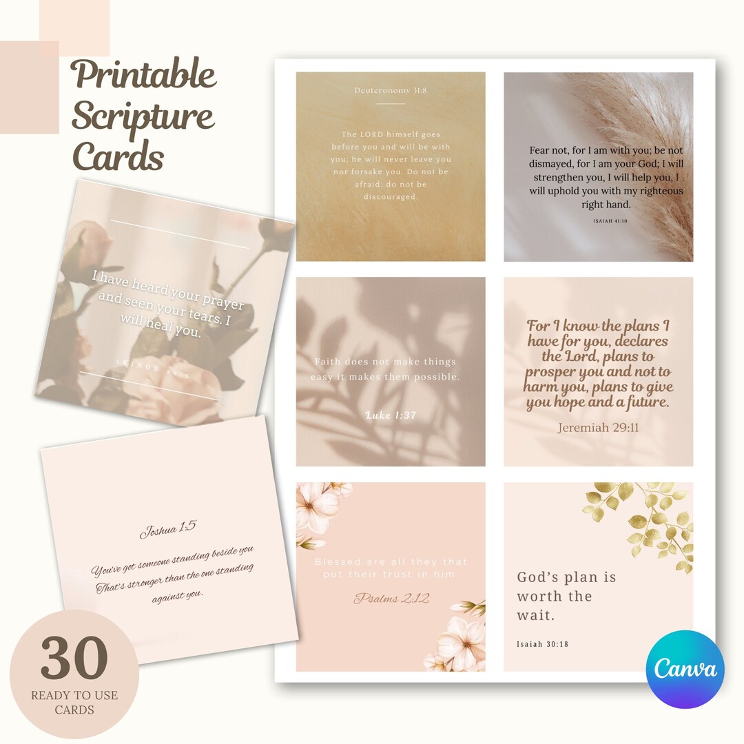 Digital Edible Printable Scripture Cards , Personalized Scripture Cards ...