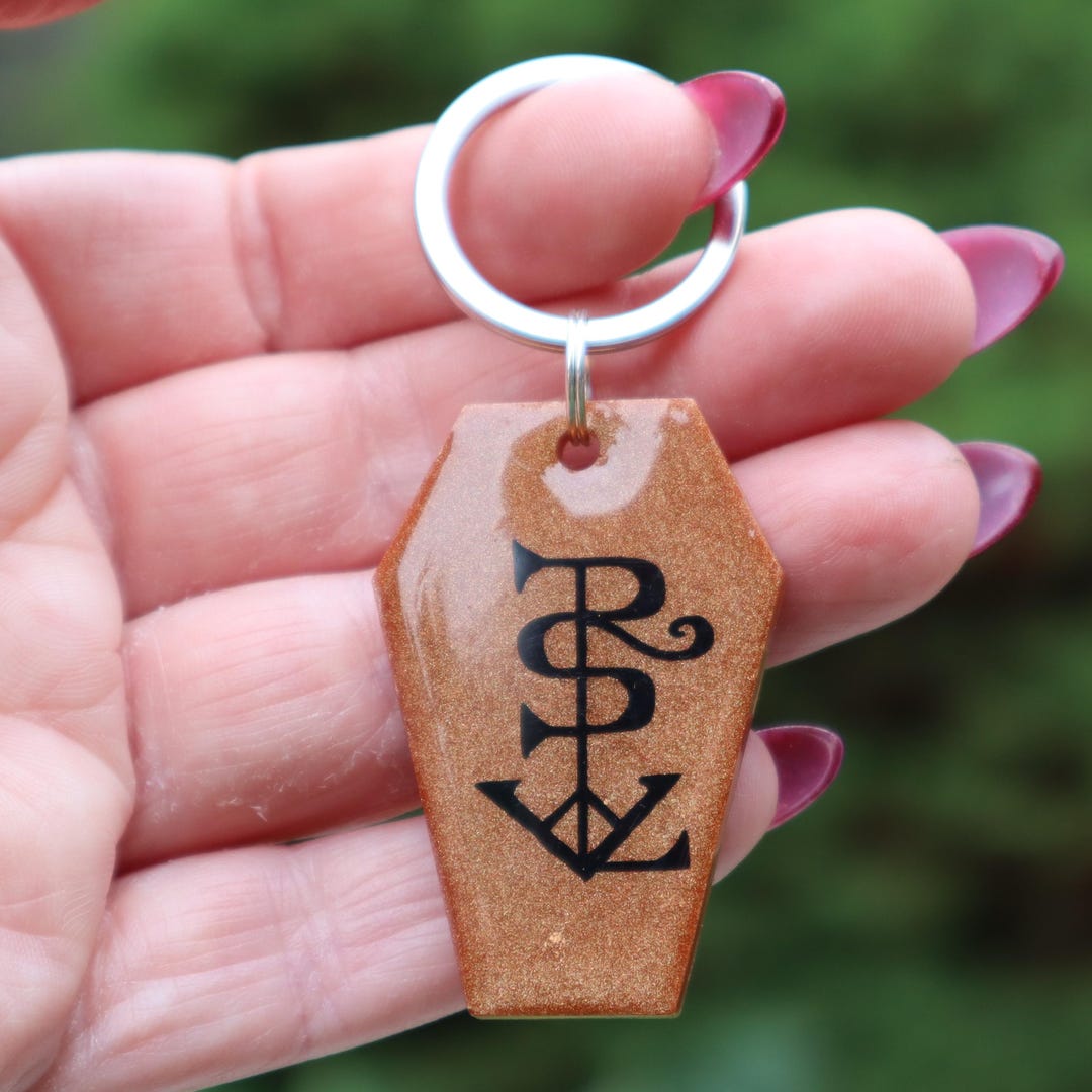 Copper Coffin Travel Sigil Keychain - Etsy