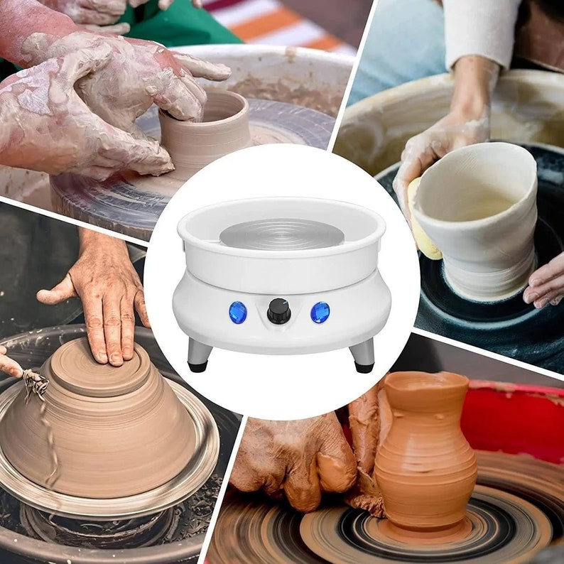 Large Potter's Wheel With Detachable Basin and Pottery Tools 1 ...