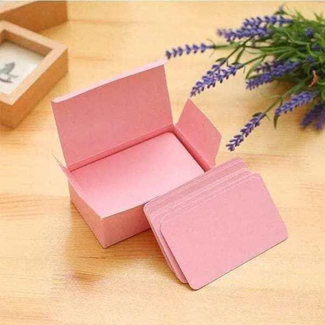 Blank Pink Card Set Gift Tag With Rounded Corners Business Card Party ...