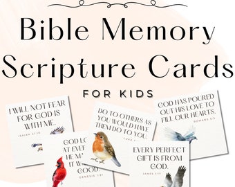 66 Bible Verses, Memory Cards, One for Each Book of the Bible, Each ...