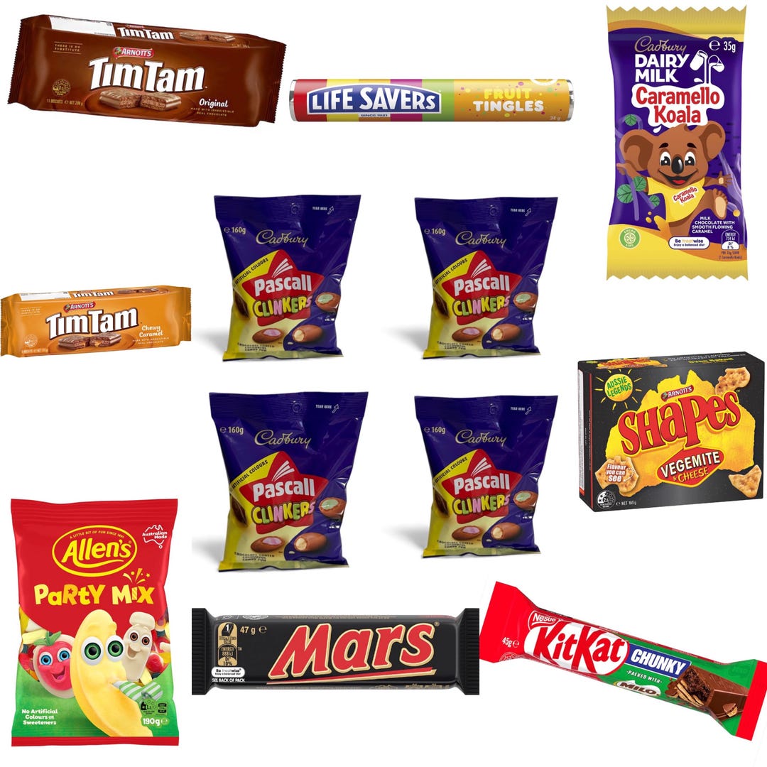 Australian Snack Gift Hamper: Aussie Chocolates and Confectionery - Etsy