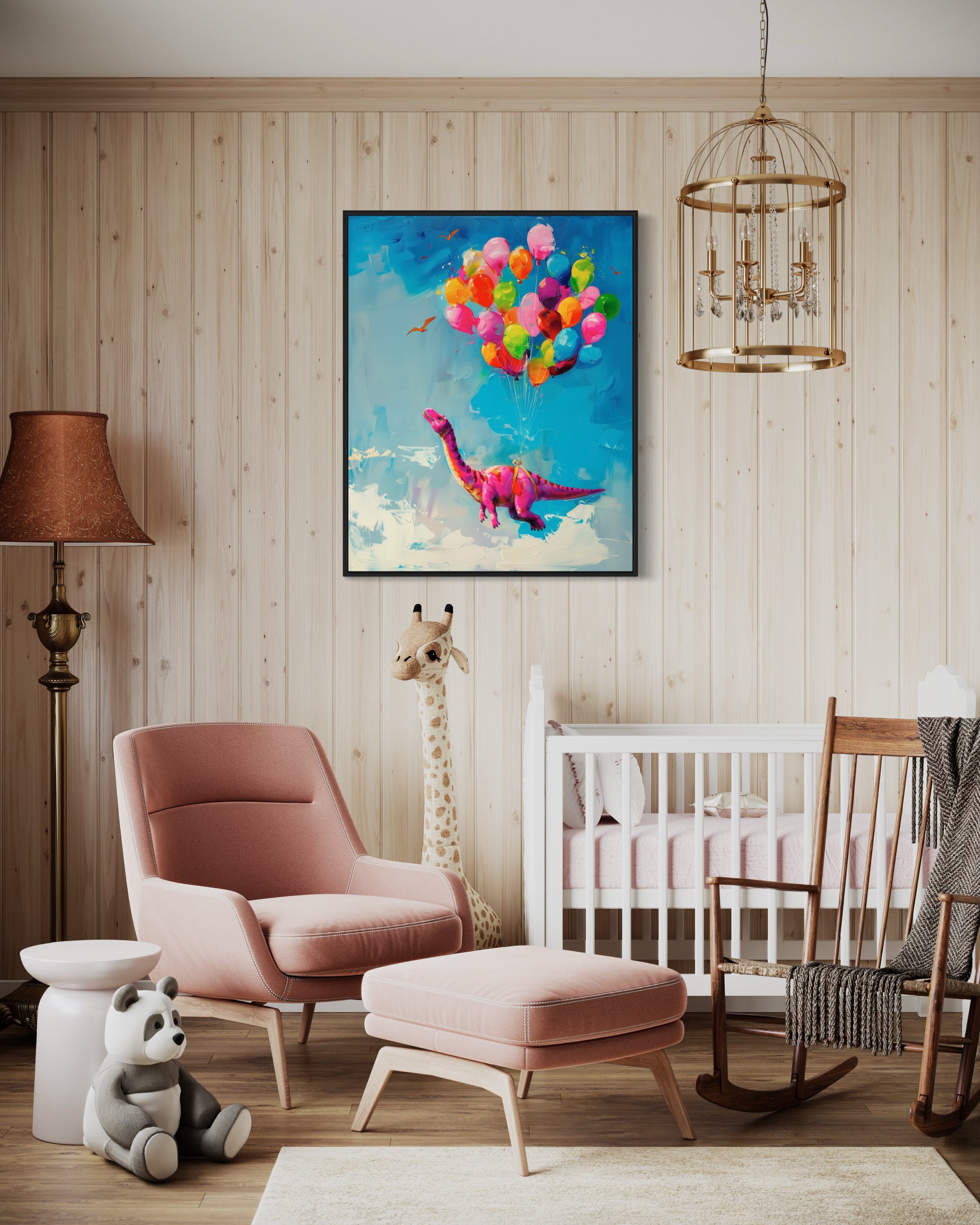 Pink Brachiosaurus Art Print: Jurassic Park Inspired Dopamine Decor - Etsy