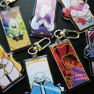 Undertale Character Keychain Charms - Etsy
