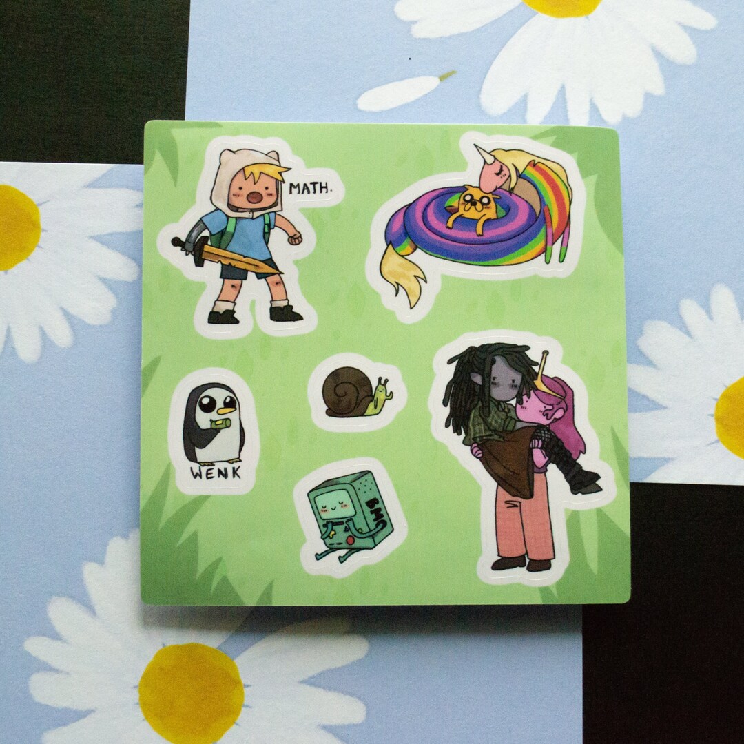 Adventure Time Characters Sticker Sheet - Etsy