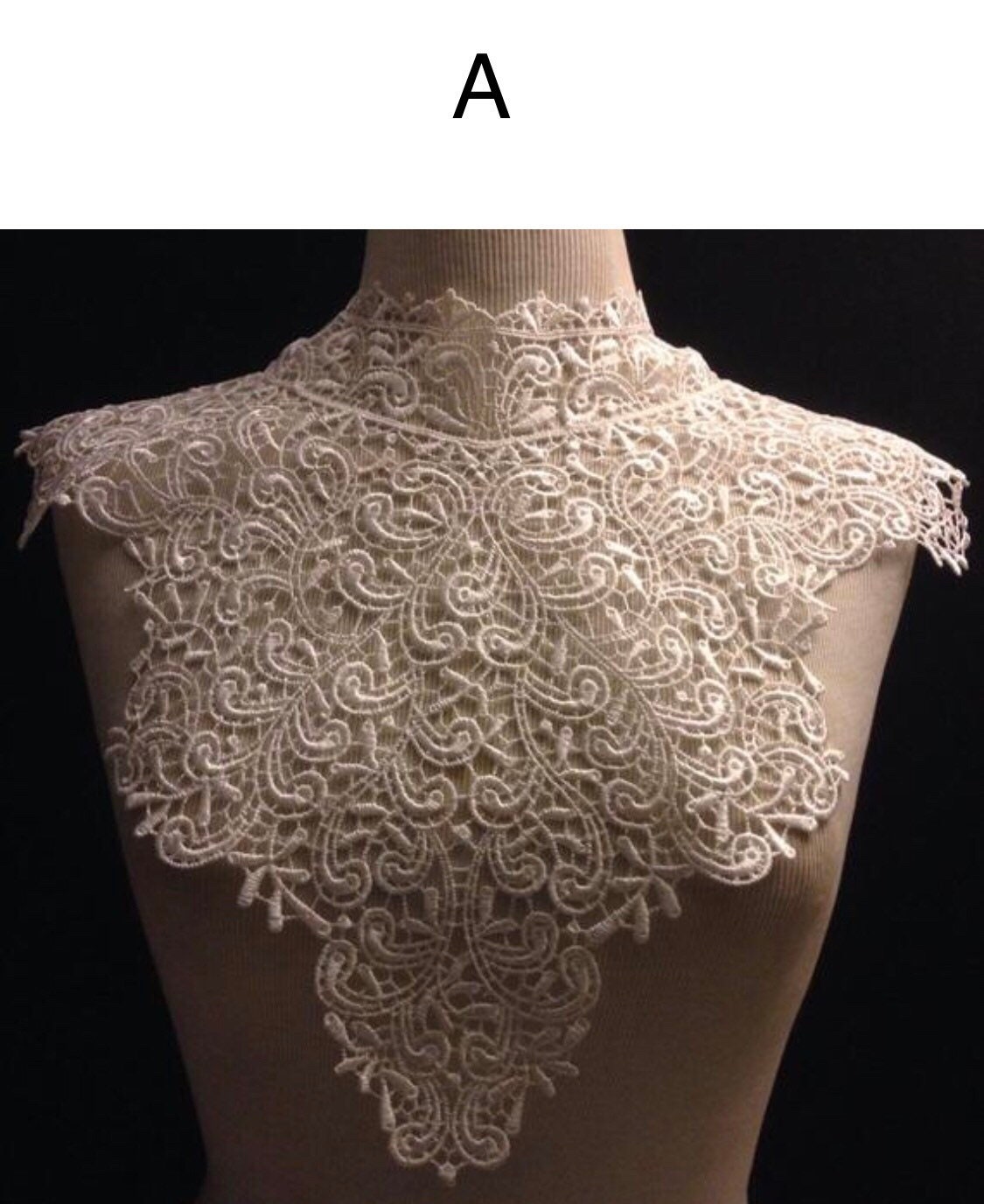 French Lace Collar Appliqué - Etsy