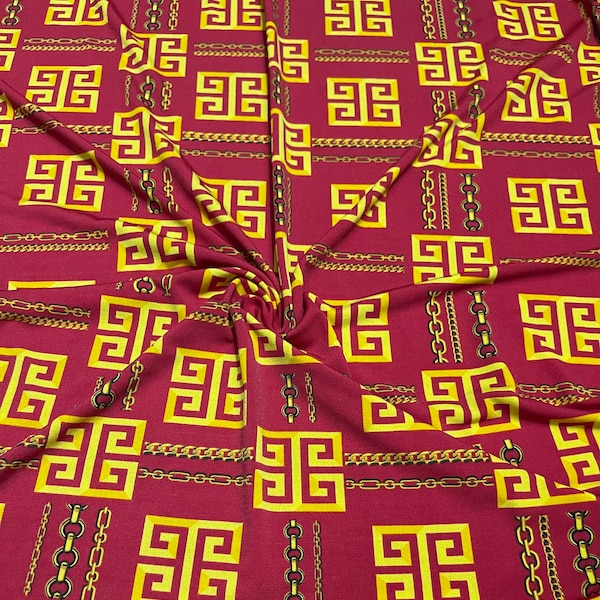 Chain Print Fabric - Etsy