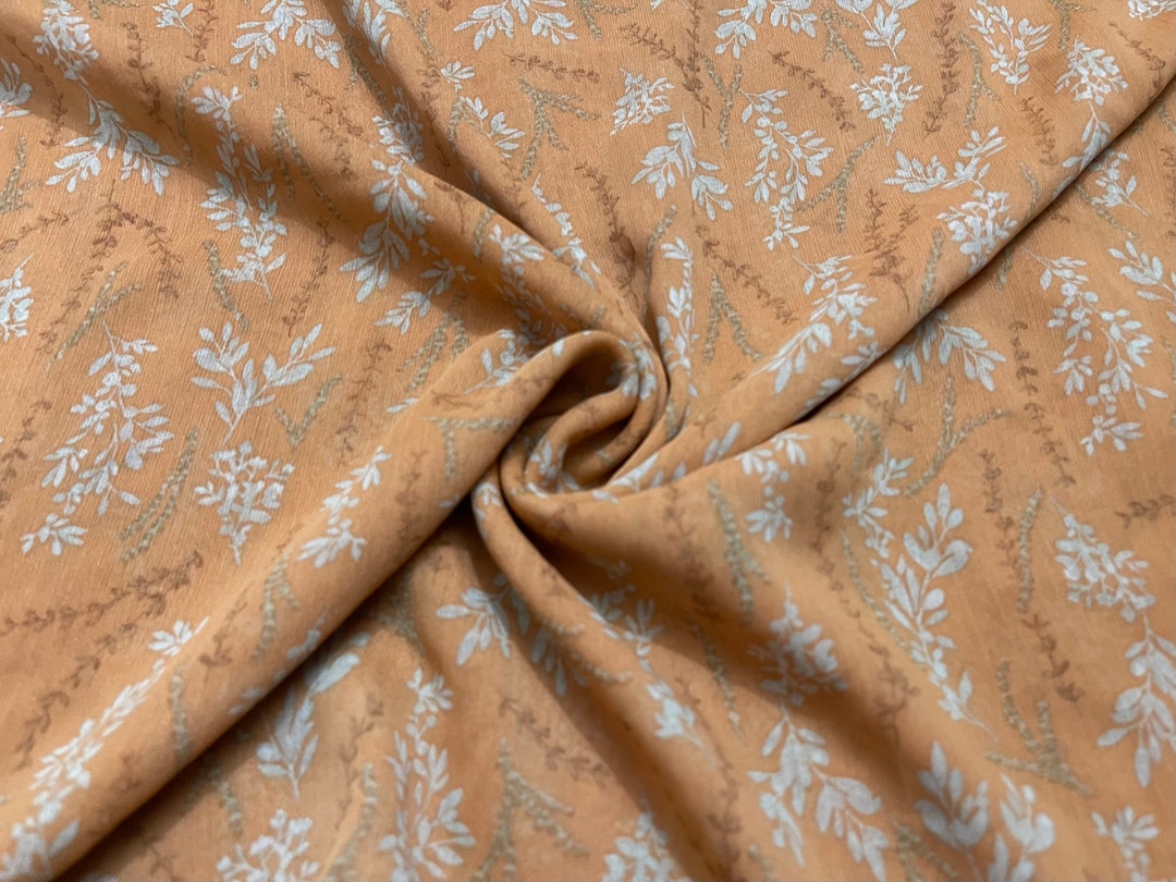 Chiffon With Crinkle Texture Fabric Florals 2 Yards - Etsy