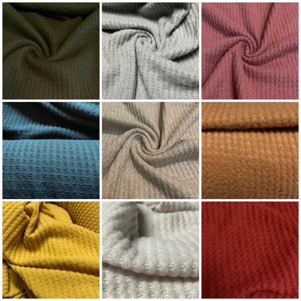 Waffle Knit Fabric by the Yard - Etsy