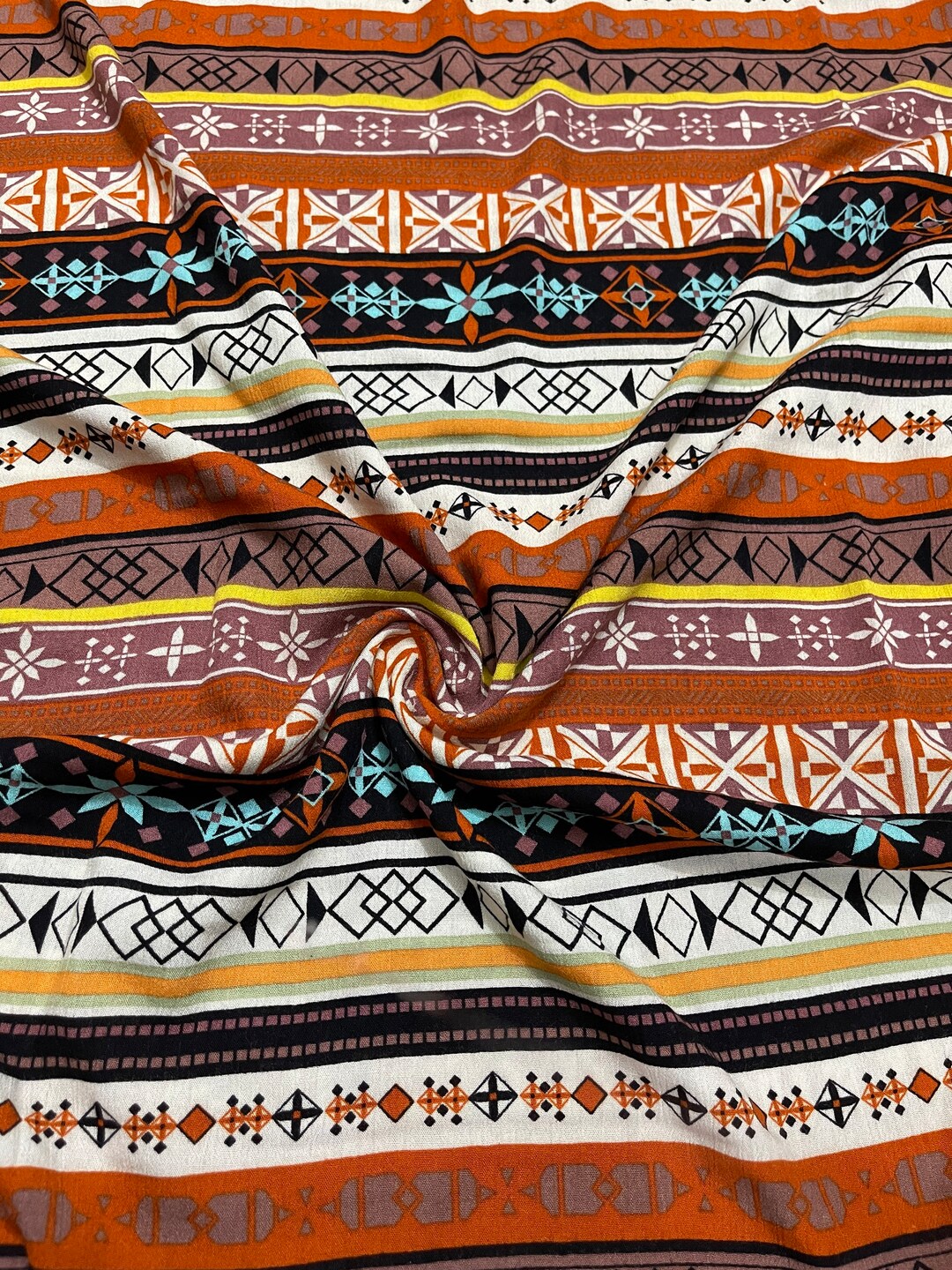 Rayon Gauze Fabric Ethnic Inspired Pattern 2 Yards - Etsy