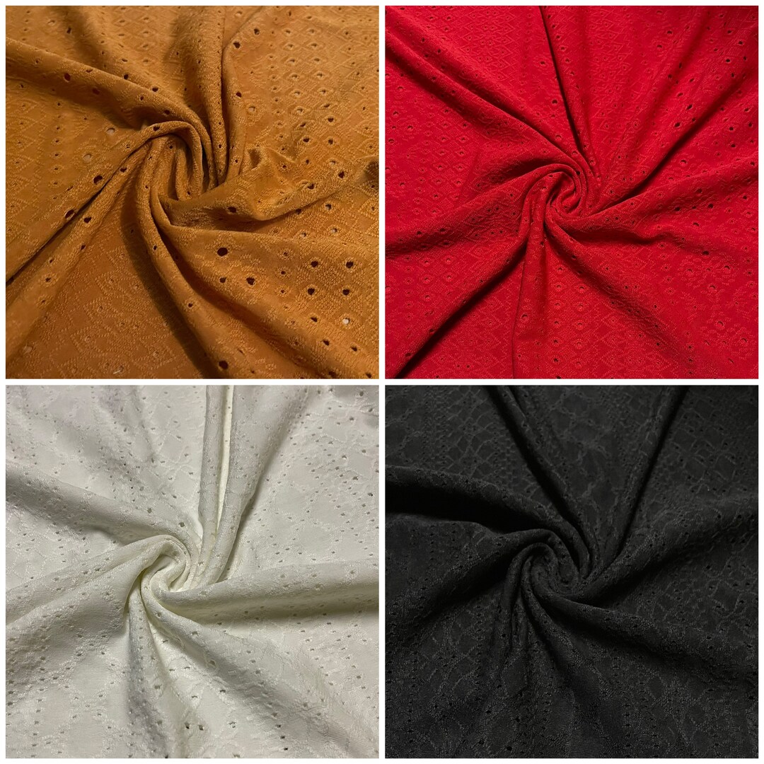 Stretch Eyelet Design Knit Fabric 1 Yard - Etsy