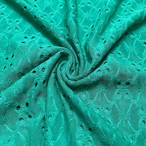 Stretch Eyelet Design Jersey Knit Fabric 1 Yard - Etsy