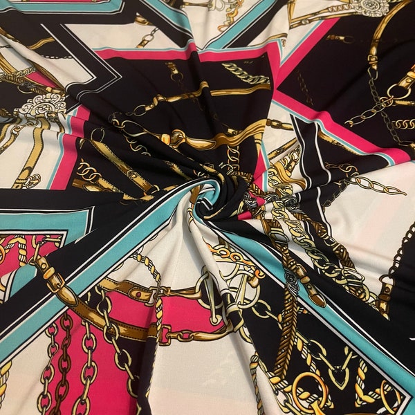 Chain Print Fabric - Etsy