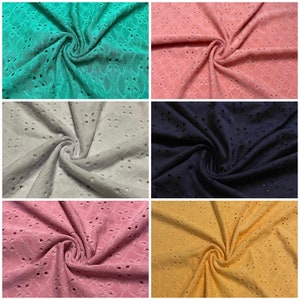 Stretch Eyelet Design Jersey Knit Fabric 1 Yard - Etsy