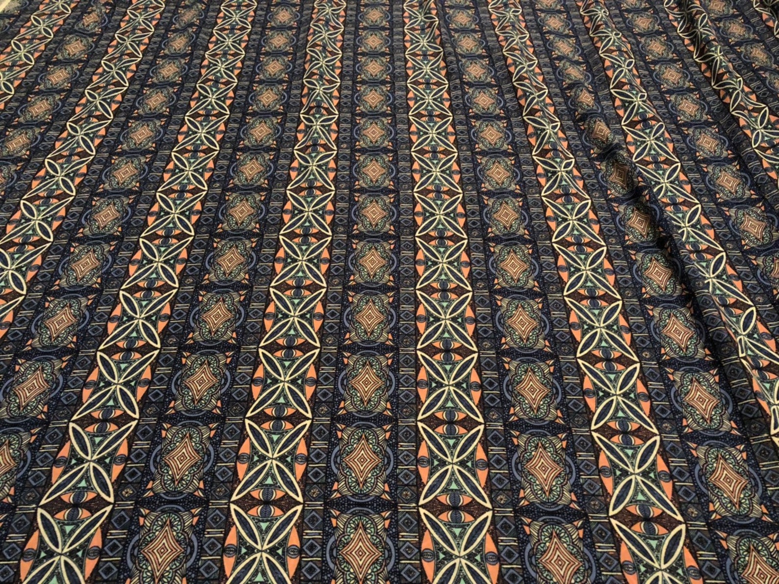 Wool Dobby Fabric Ornate Pattern 2 Yards - Etsy Israel