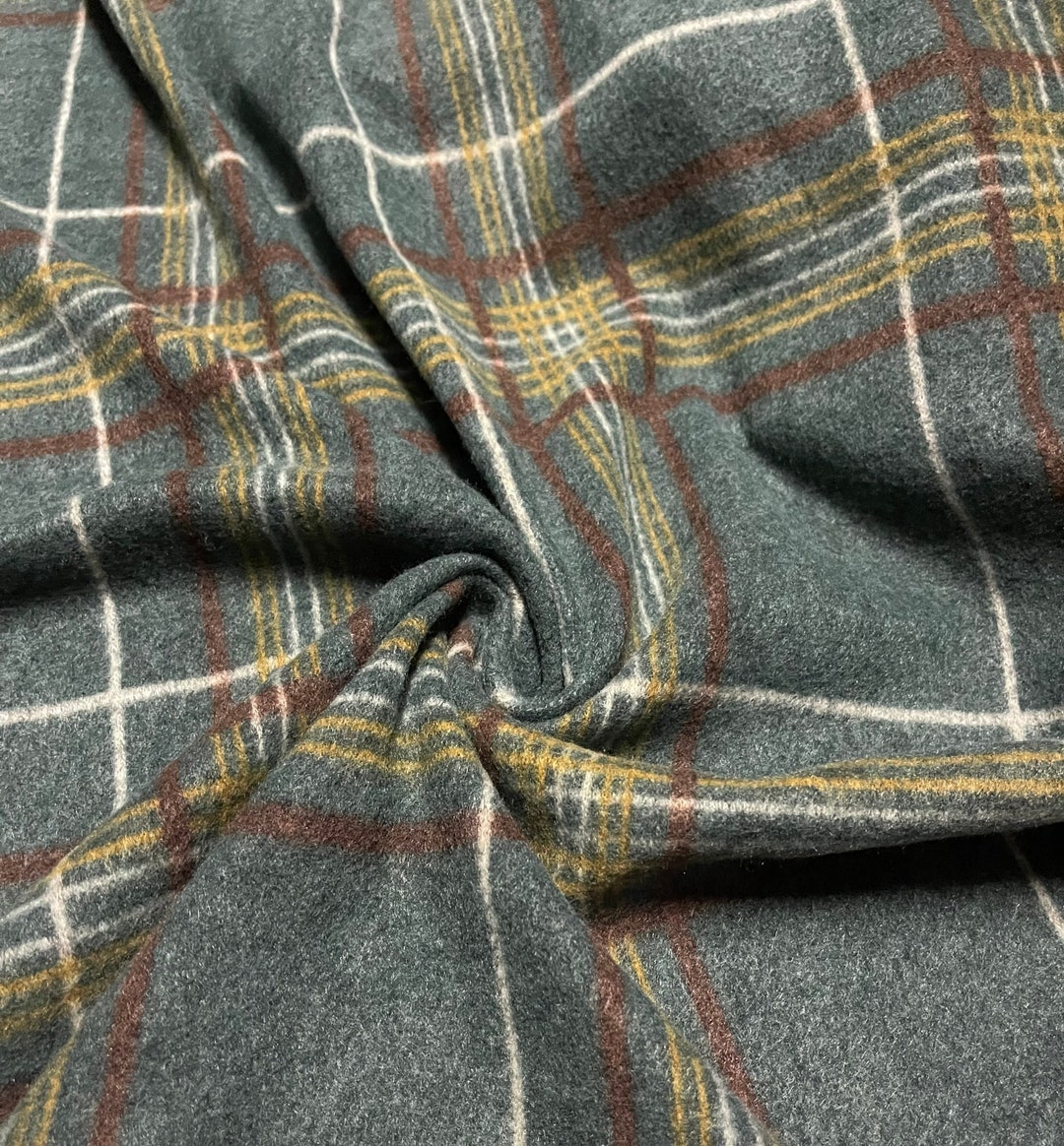 Brushed Hacci Sweater Knit Fabric Plaid Stripes Pattern 1 Yard - Etsy