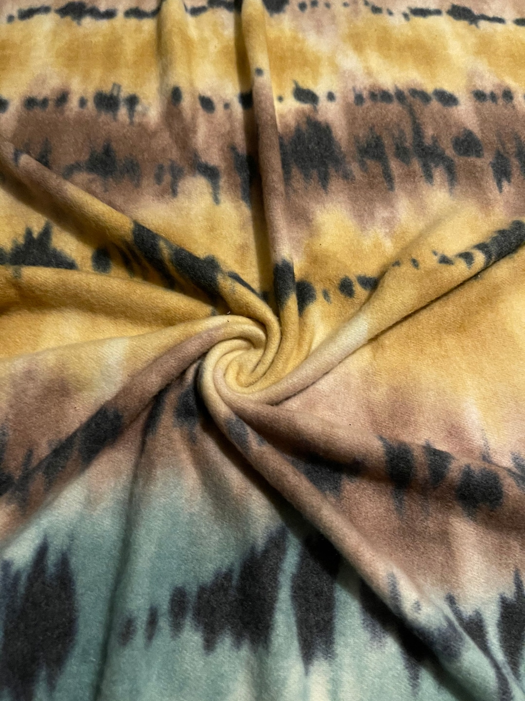 Fleece French Terry Knit Tie Dye Design 1 Yard - Etsy