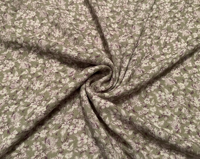 Rayon Gauze Crinkle Fabric Mini Florals Pattern 2 Yards - Etsy