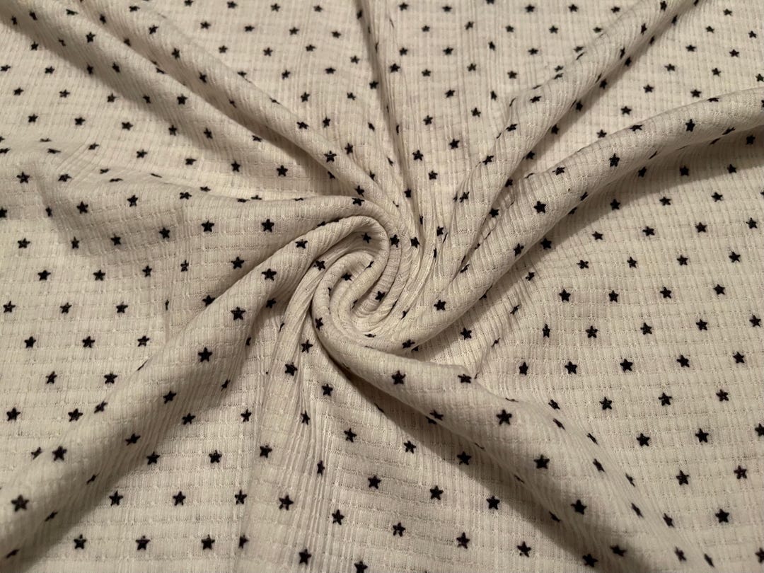 Pointelle Knit Fabric Tiny Stars 1 Yard - Etsy