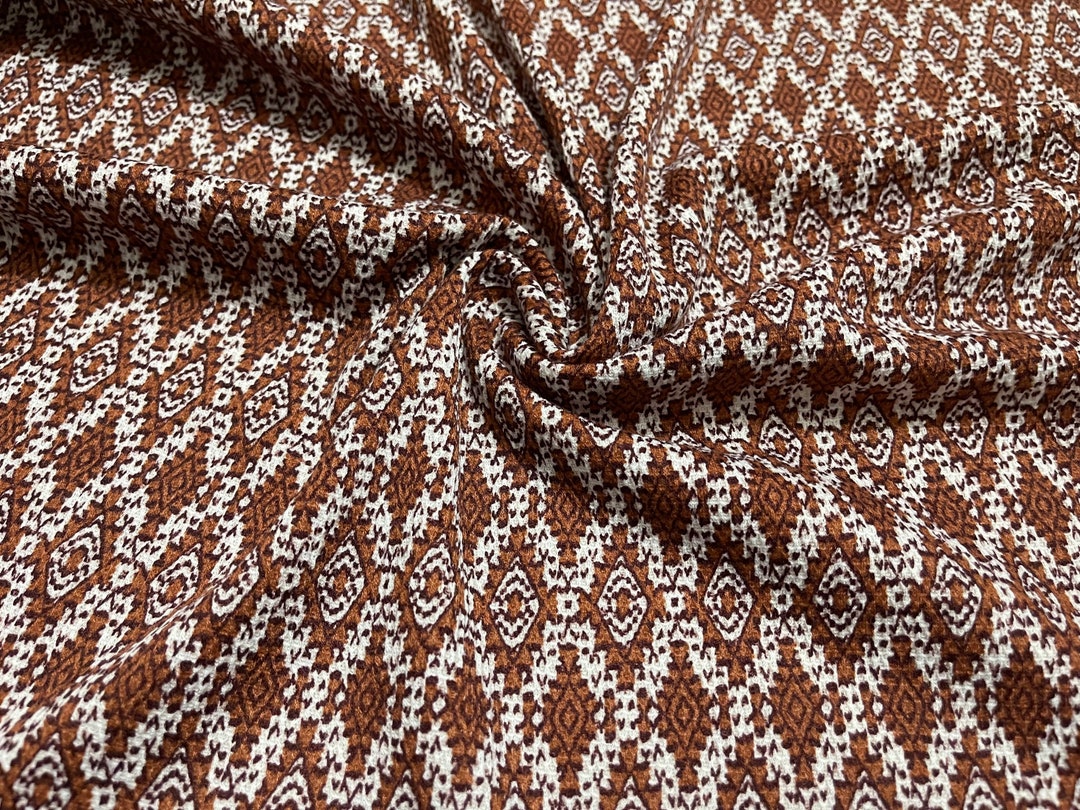 Thermal Design Knit Fabric Tribal Diamond Print 1 Yard - Etsy