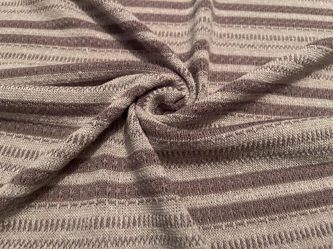Pointelle Sweater Knit Fabric Stripe Pattern 1 Yard - Etsy