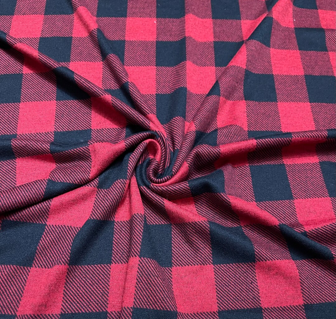 Brushed Hacci Knit Fabric Checkered Pattern 1 Yard - Etsy