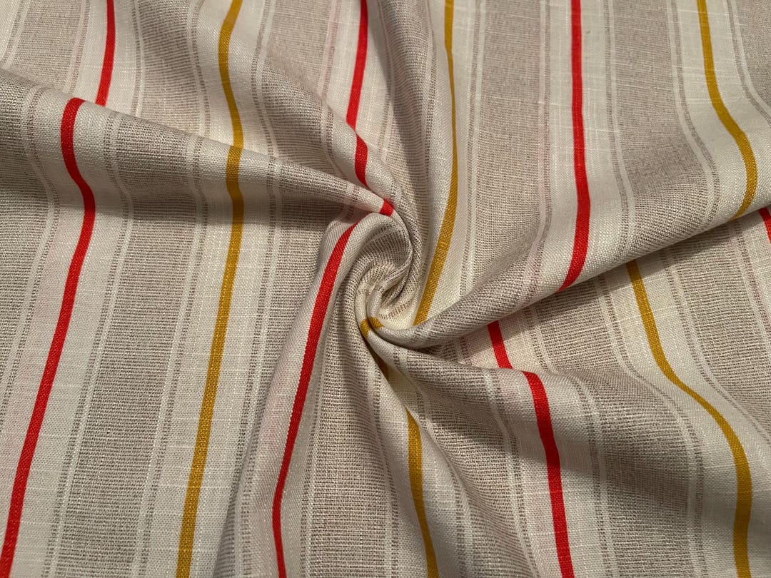 Linen Multi Color Vertical Stripes 2 Yards - Etsy