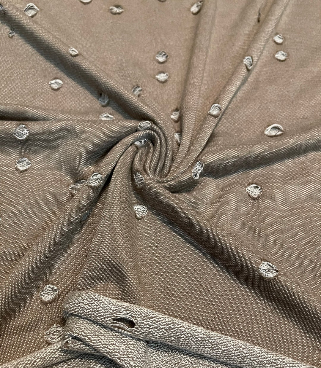 French Terry Knit Distressed Grunge Design 1 Yard - Etsy