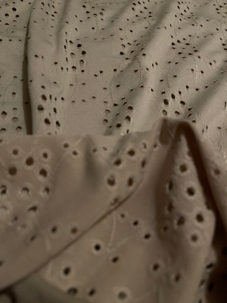 Stretch Eyelet Design Jersey Knit Fabric 1 Yard - Etsy