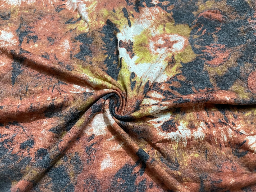 French Terry Knit Fabric Tie Dye Pattern 1 Yard - Etsy