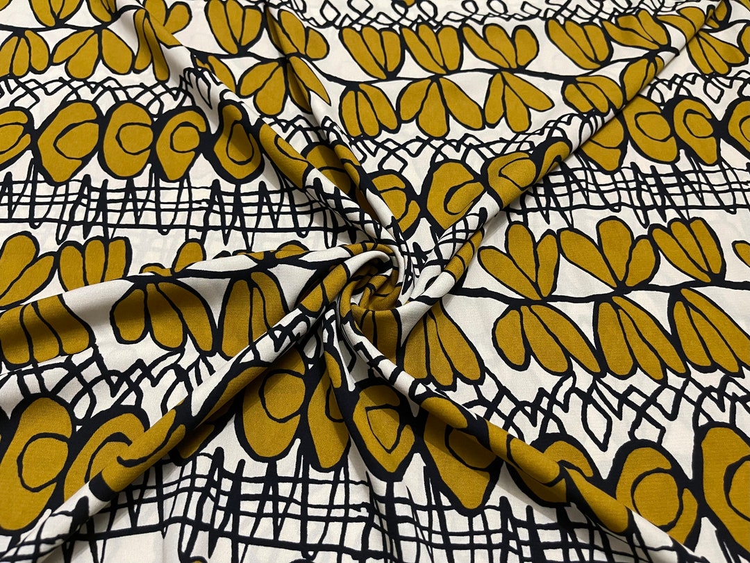 Woven Wool Peach Fabric Abstract Print 2 Yards - Etsy