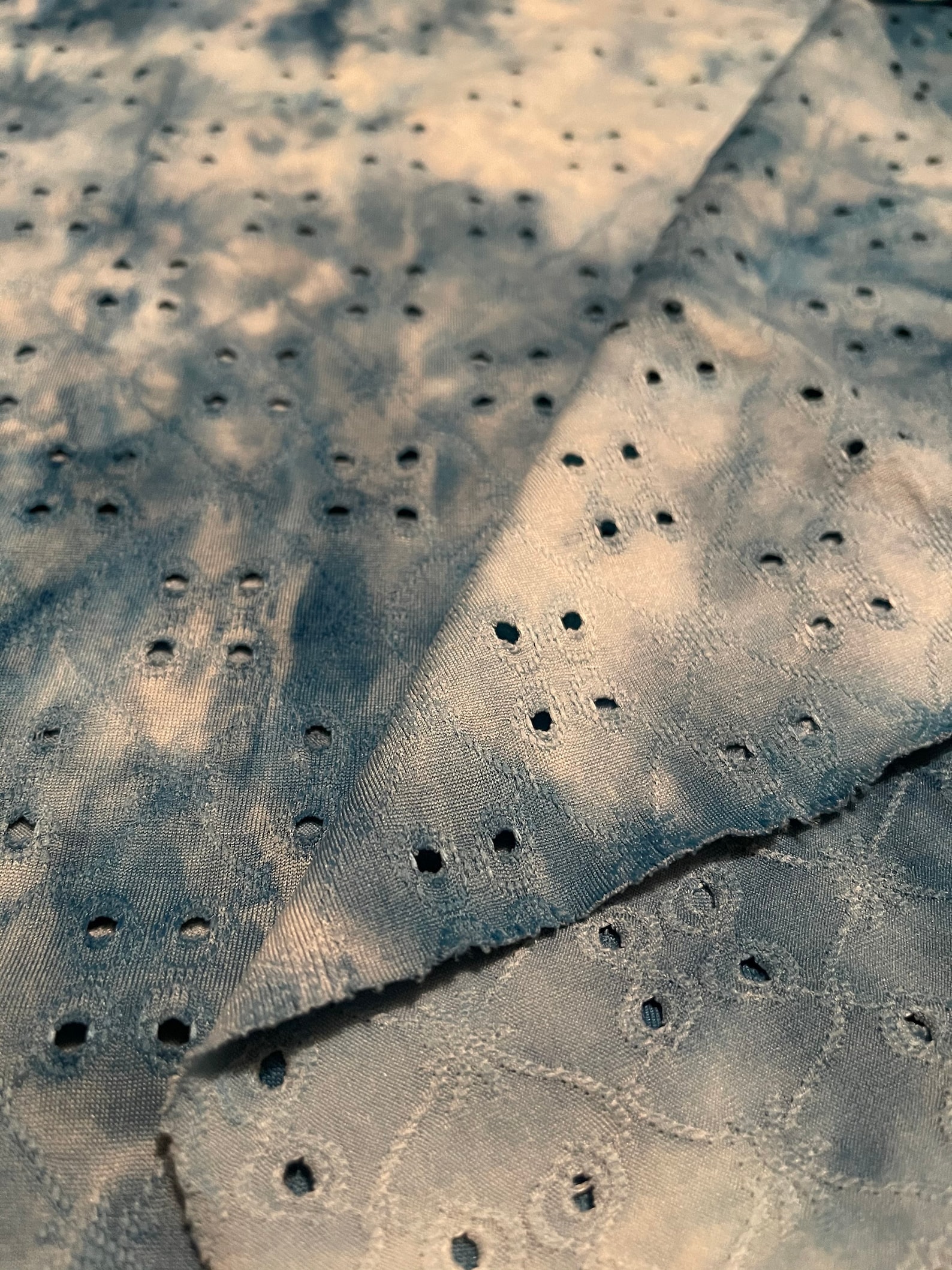 Stretch Eyelet Design Jersey Knit Fabric Tie Dye Design 1 Yard - Etsy
