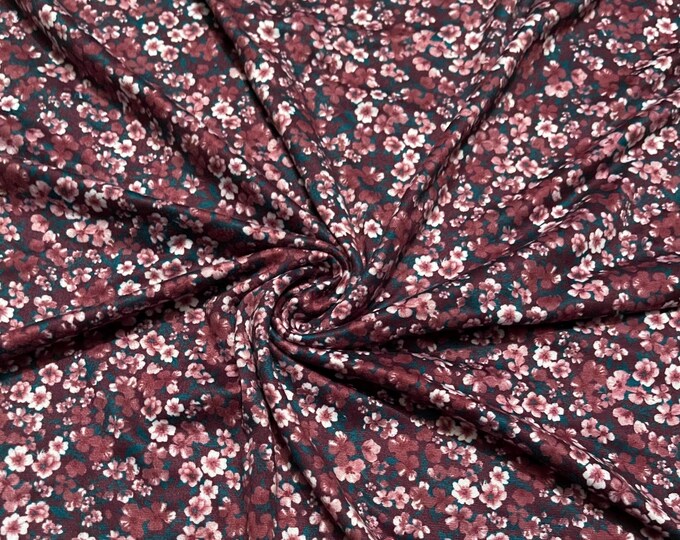 Stretch Knit Soft Brushed Knit Fabric Tiny Florals Pattern 1 Yard - Etsy