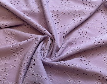 Stretch Eyelet Design Jersey Knit Fabric 1 Yard | Etsy