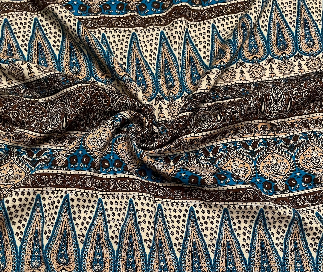 Rayon Challis Fabric BOHO Print 2-yards - Etsy