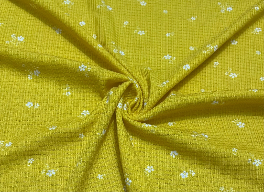 Pointelle Knit Fabric Mini Floral Pattern 1 Yard - Etsy