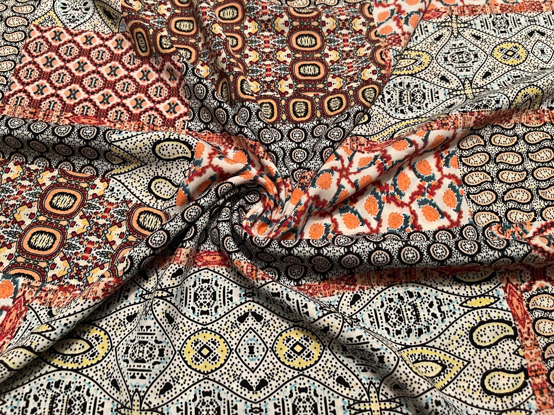 Wool Peach Fabric Patchwork Pattern 2 Yards - Etsy