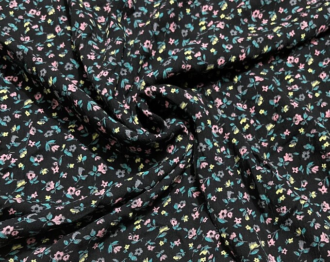 Rayon Gauze Fabric Tiny Florals Pattern 2 Yards - Etsy