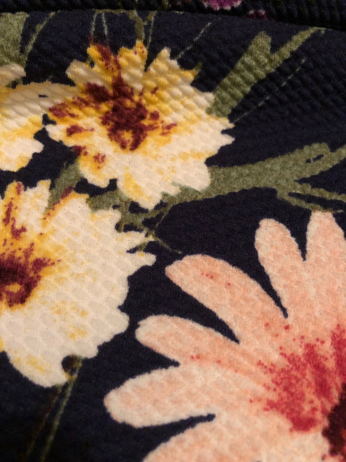 Stretch Liverpool Knit Fabric Floral Pattern 1 Yard | Etsy