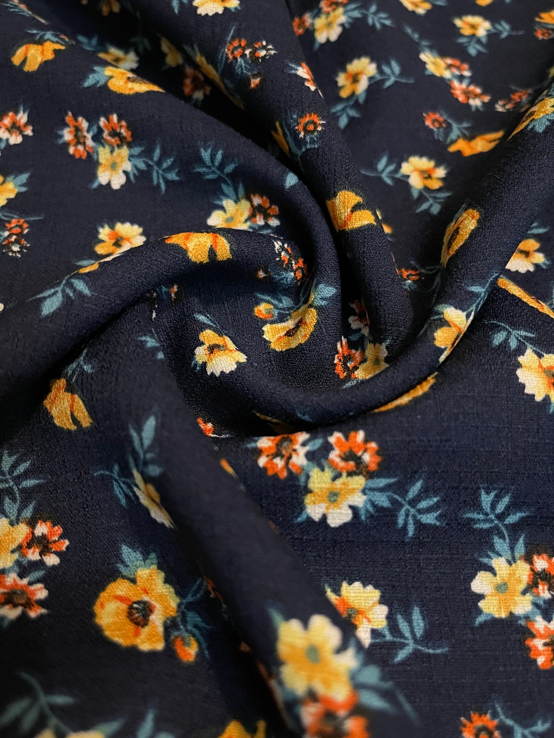 Woven Fabric Floral Pattern 2 Yards - Etsy