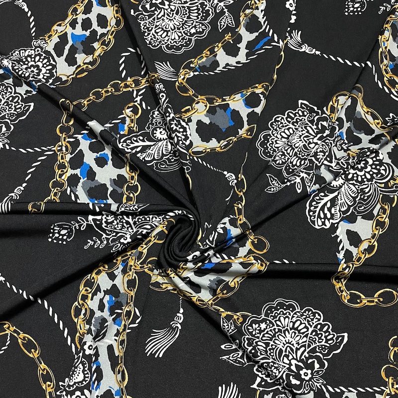 Chain Print Fabric - Etsy