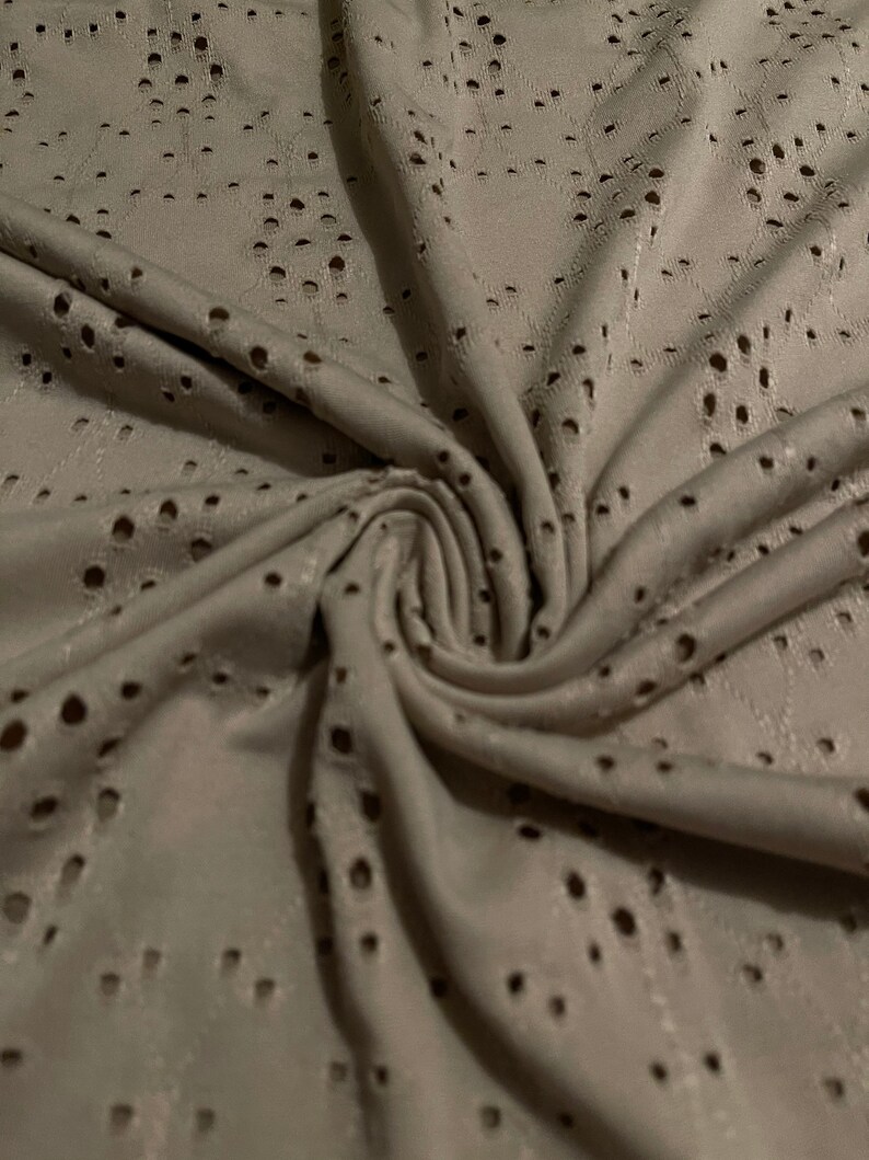 Stretch Eyelet Design Jersey Knit Fabric 1 Yard - Etsy