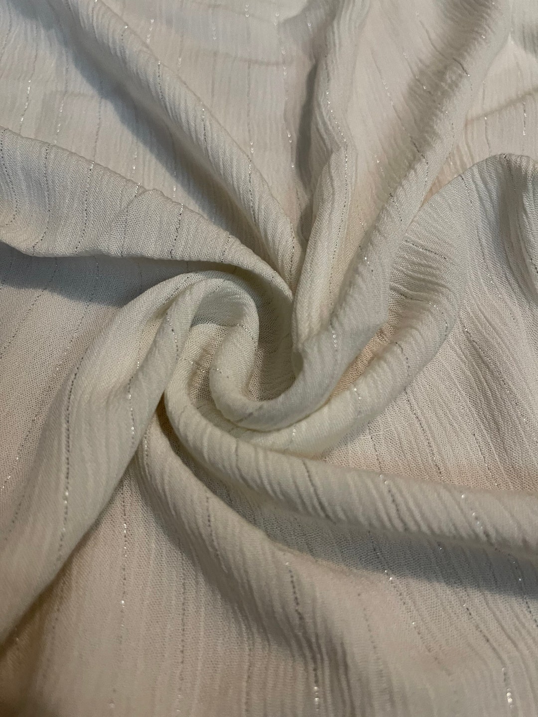 Rayon Gauze Fabric Silver Foil Design 2 Yards - Etsy