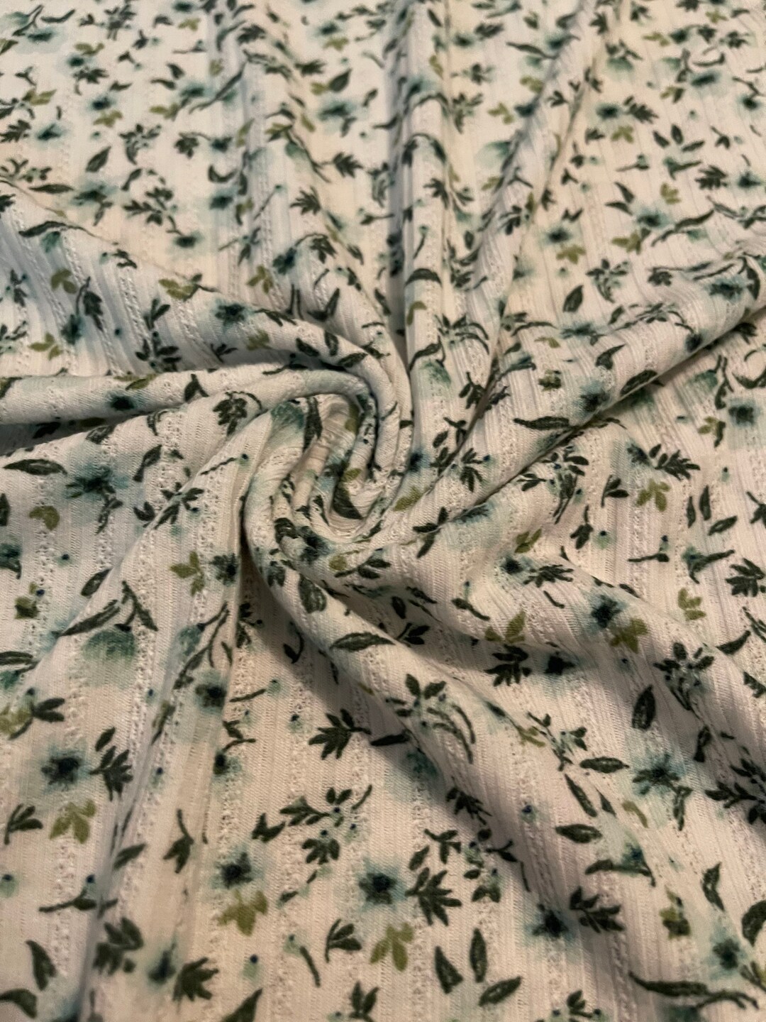 Pointelle Knit Fabric Mini Floral Pattern 1 Yard - Etsy