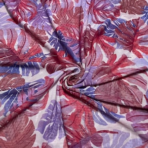 Stretch Mesh Fabric Leaves Pattern 2 Yards - Etsy