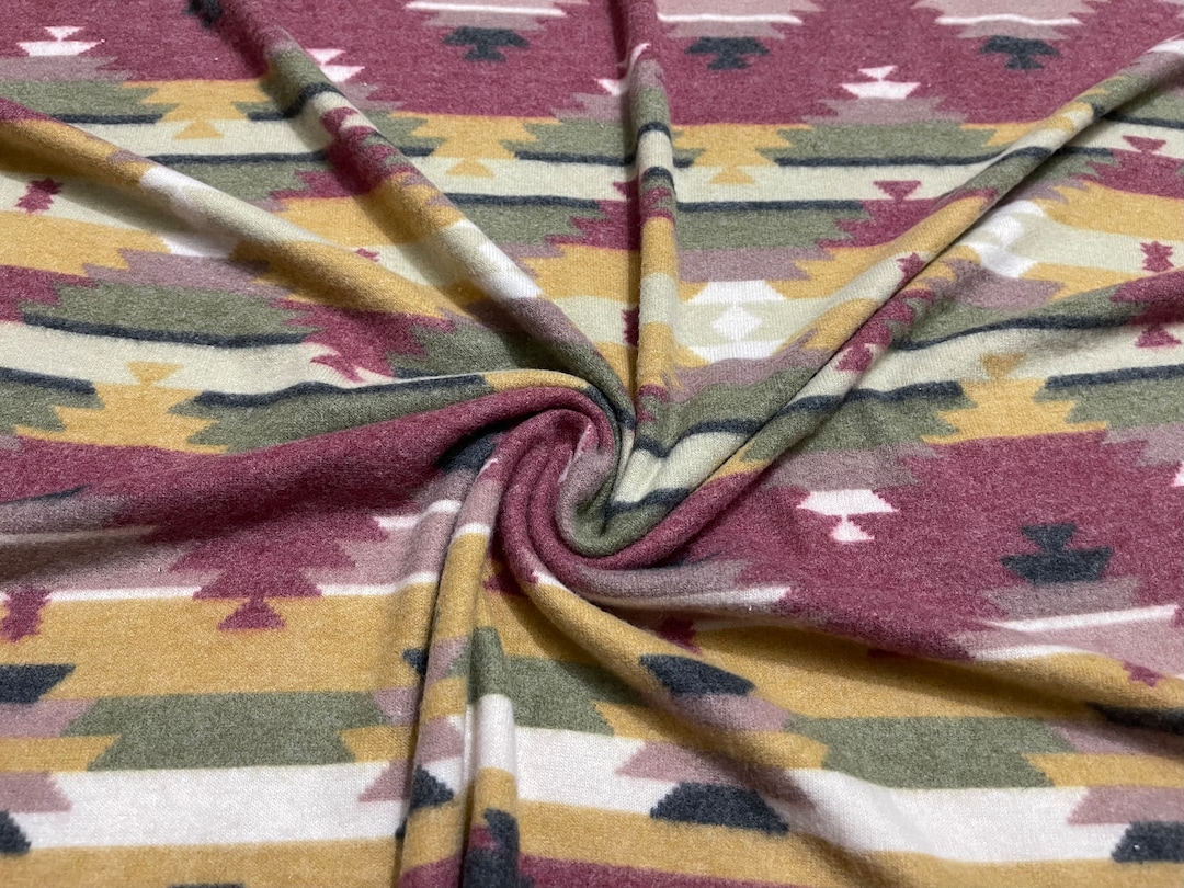 Soft Brushed Knit Hacci Fabric Tribal Print 1-1/2 Yard - Etsy